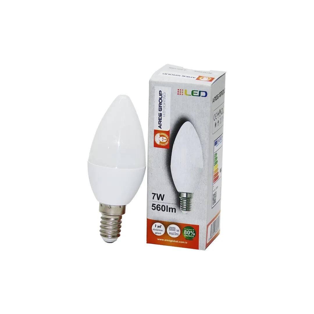 Ares Group 7W - Beyaz Led Buji Ampul E27 - 22.00 TL